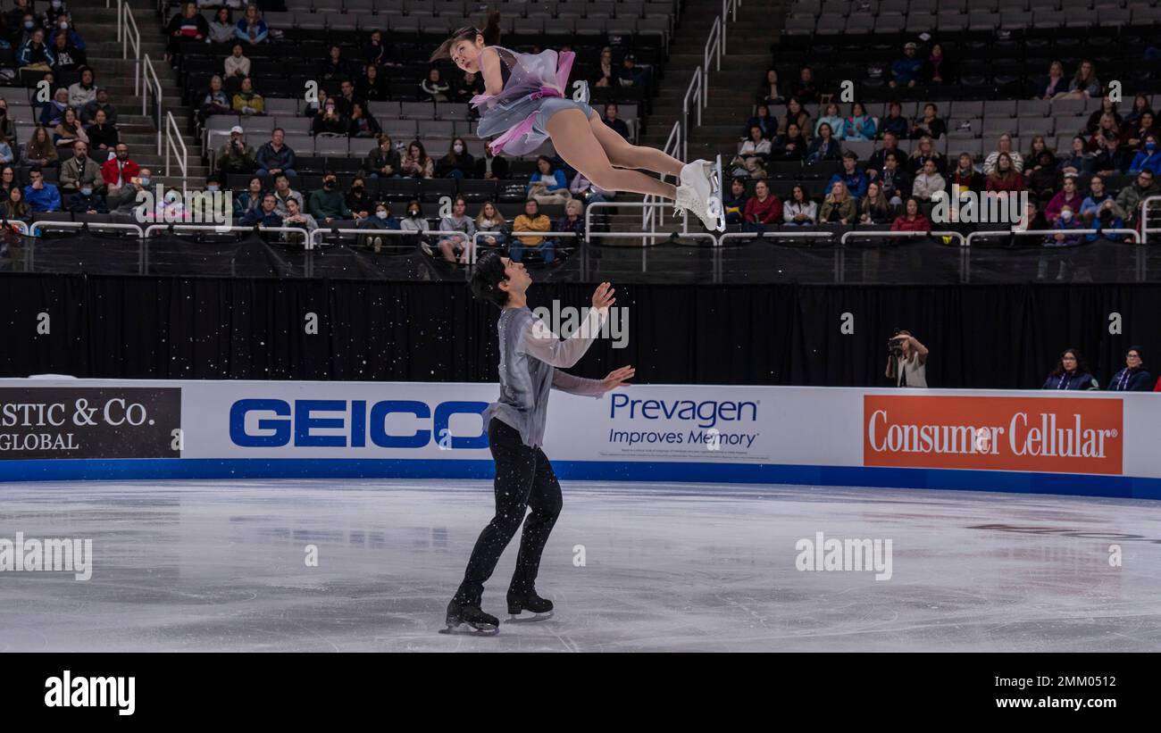 Emily Chan and Spencer Howe won the siver medal in the pairs ...
