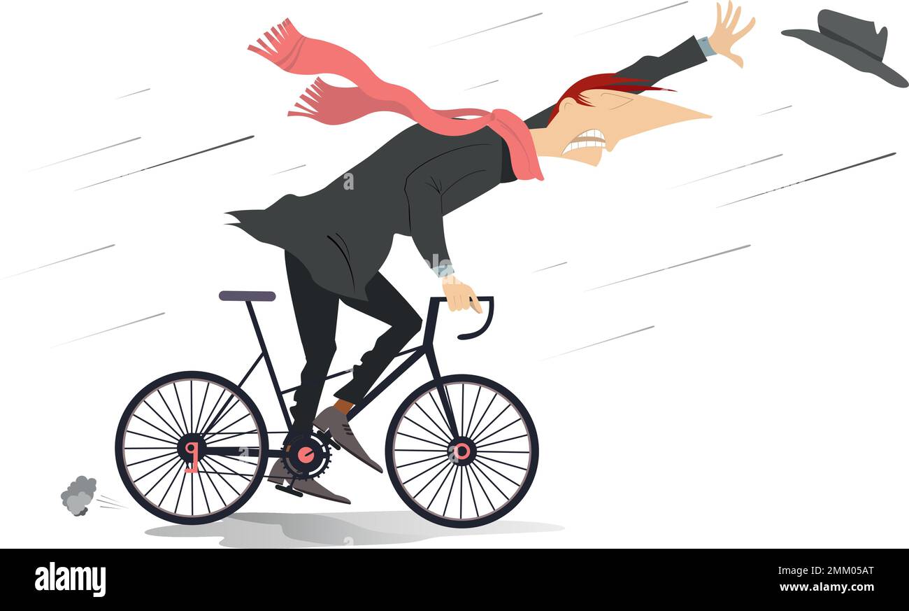 Windy cycling Stock Vector Images - Alamy