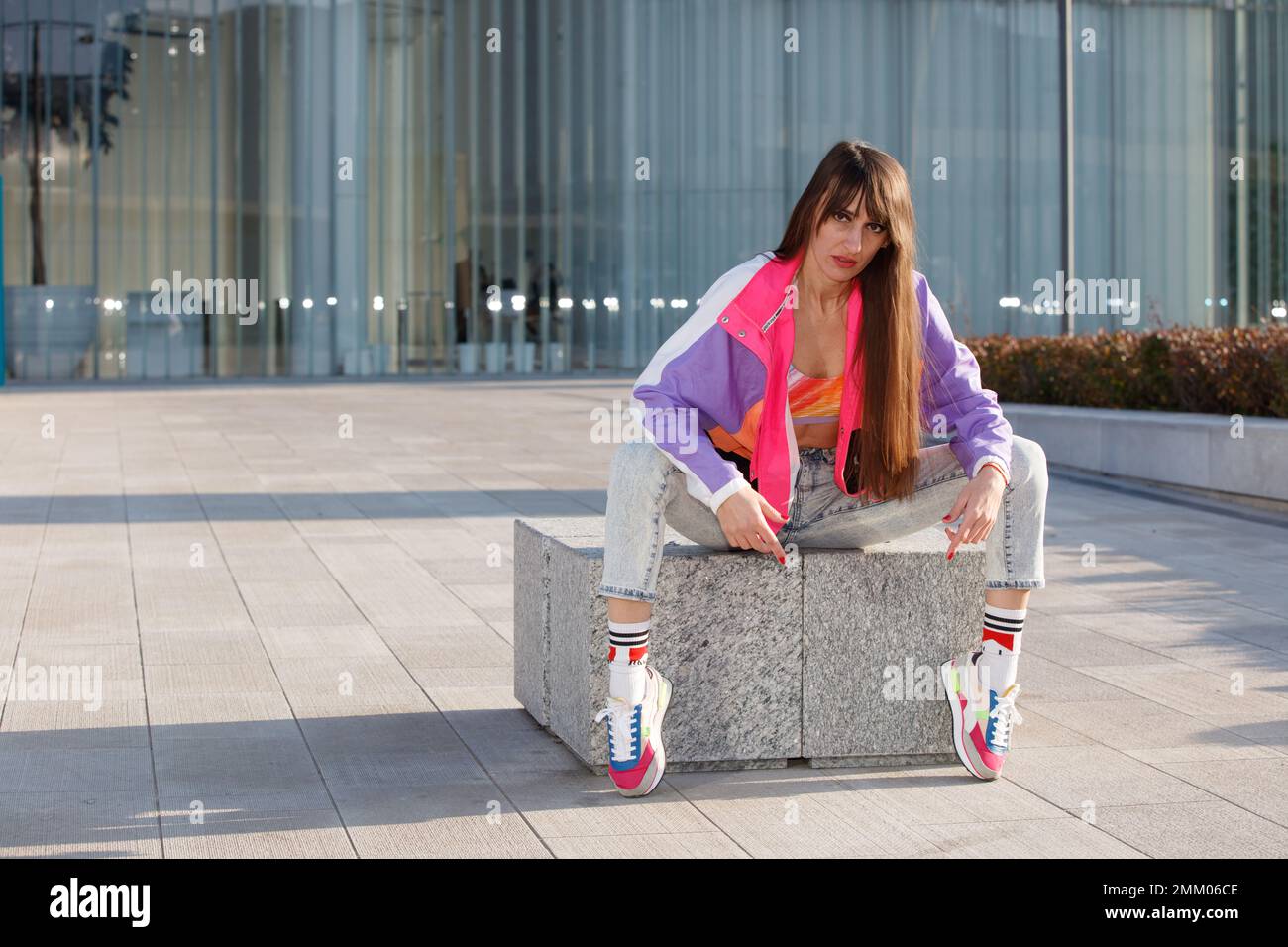 a professional female model and dancer, CityLife, Milan, Italy Stock ...