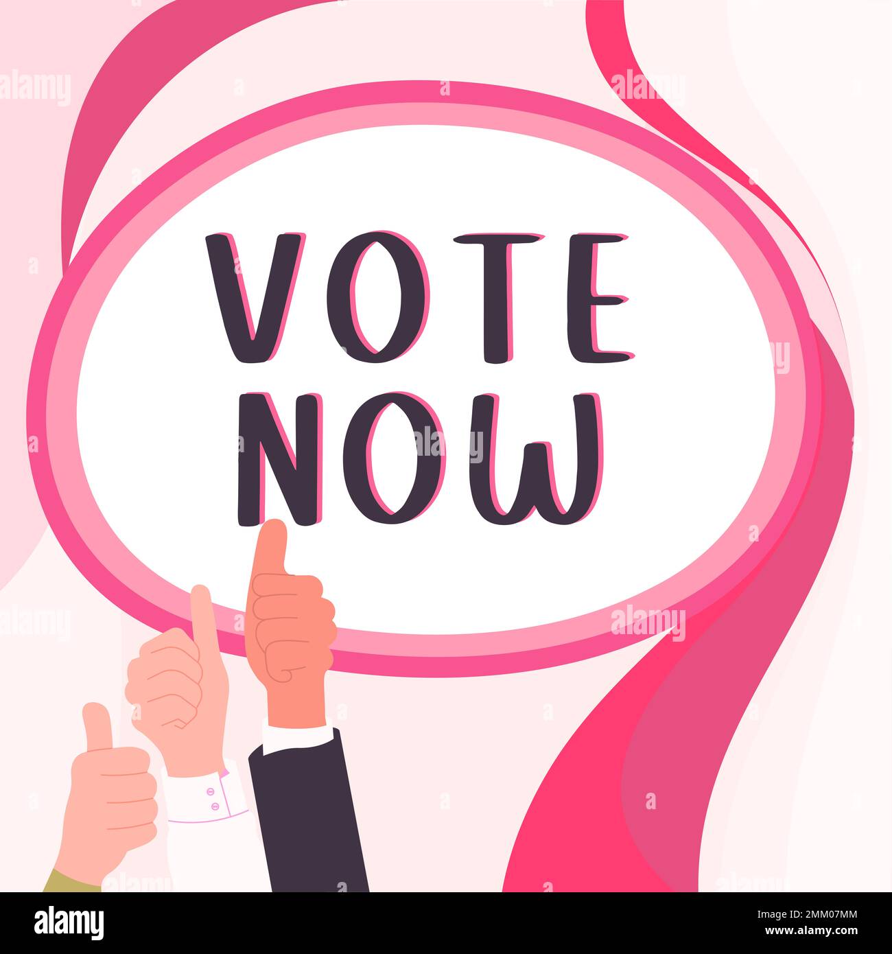 Conceptual caption Vote Now. Word Written on formal indication of ...
