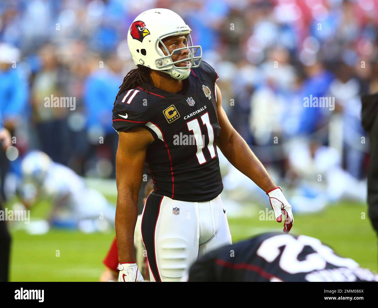 Arizona Cardinals wide receiver Larry Fitzgerald (11) warms up prior to ...
