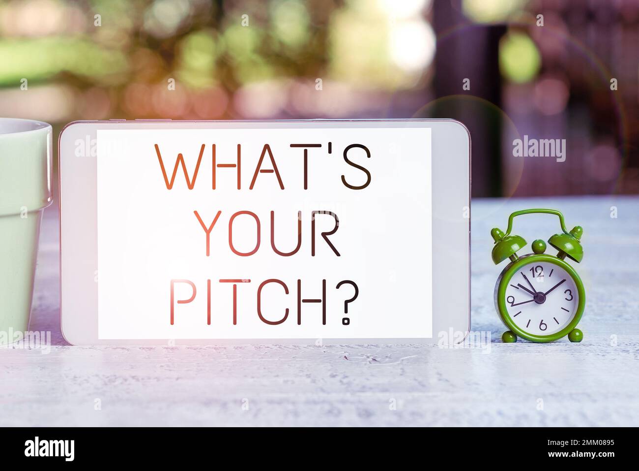 Sign displaying What's Your Pitch. Concept meaning make a determined ...