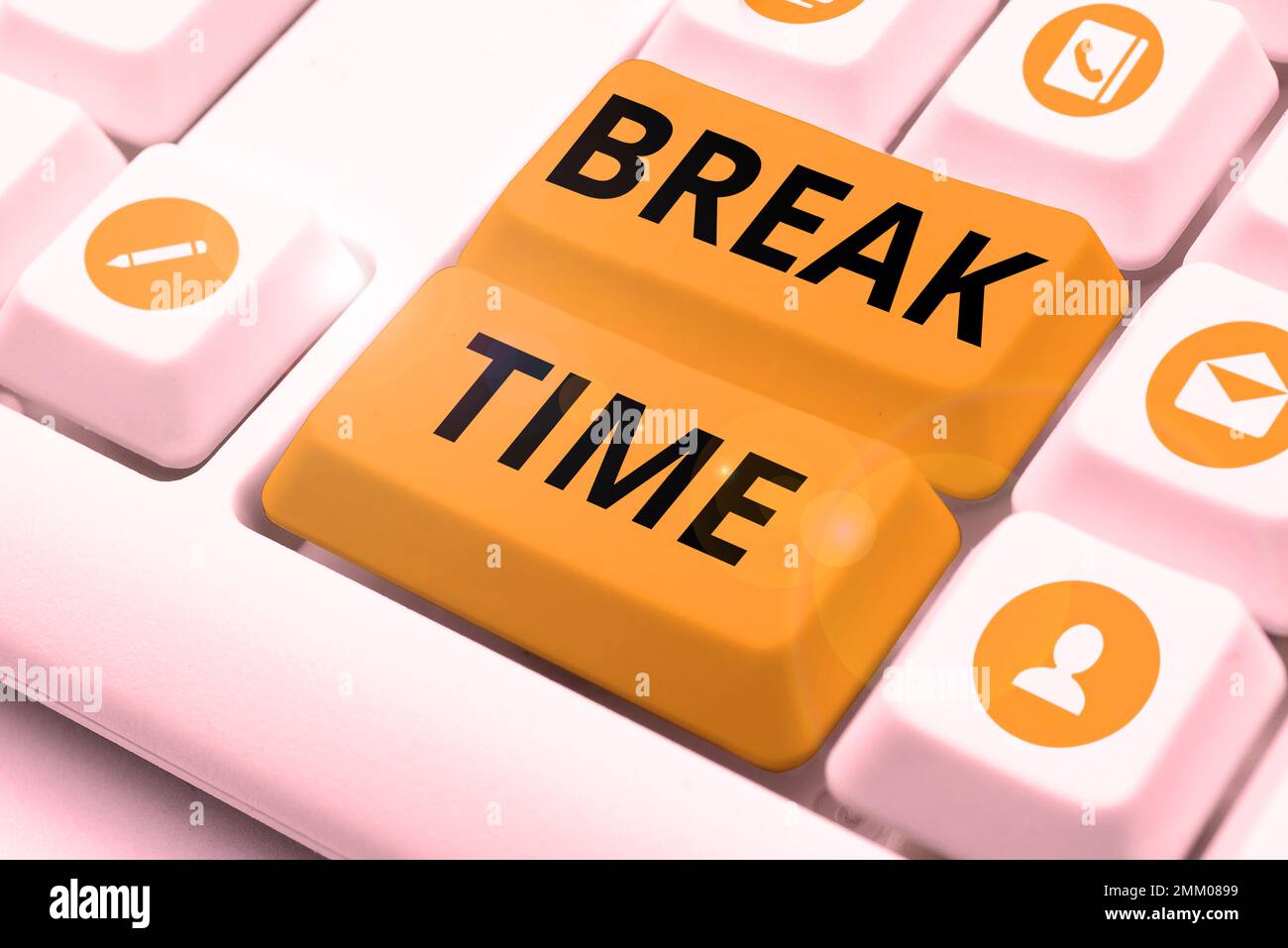 Writing displaying text Break Time. Word for Period of rest or ...