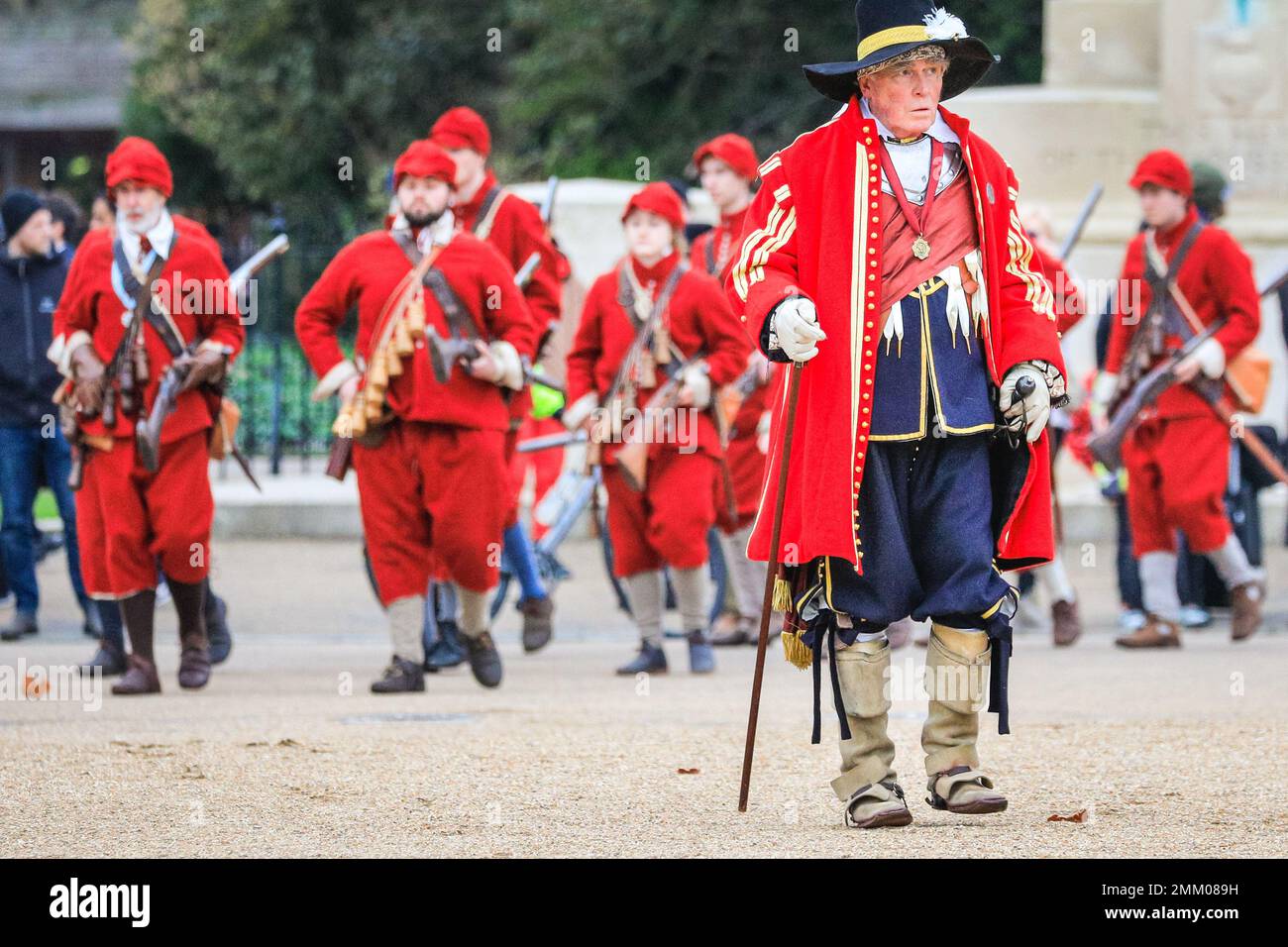 London, UK. 29th Jan, 2023. Volunteers and soldiers of the King's Army ...