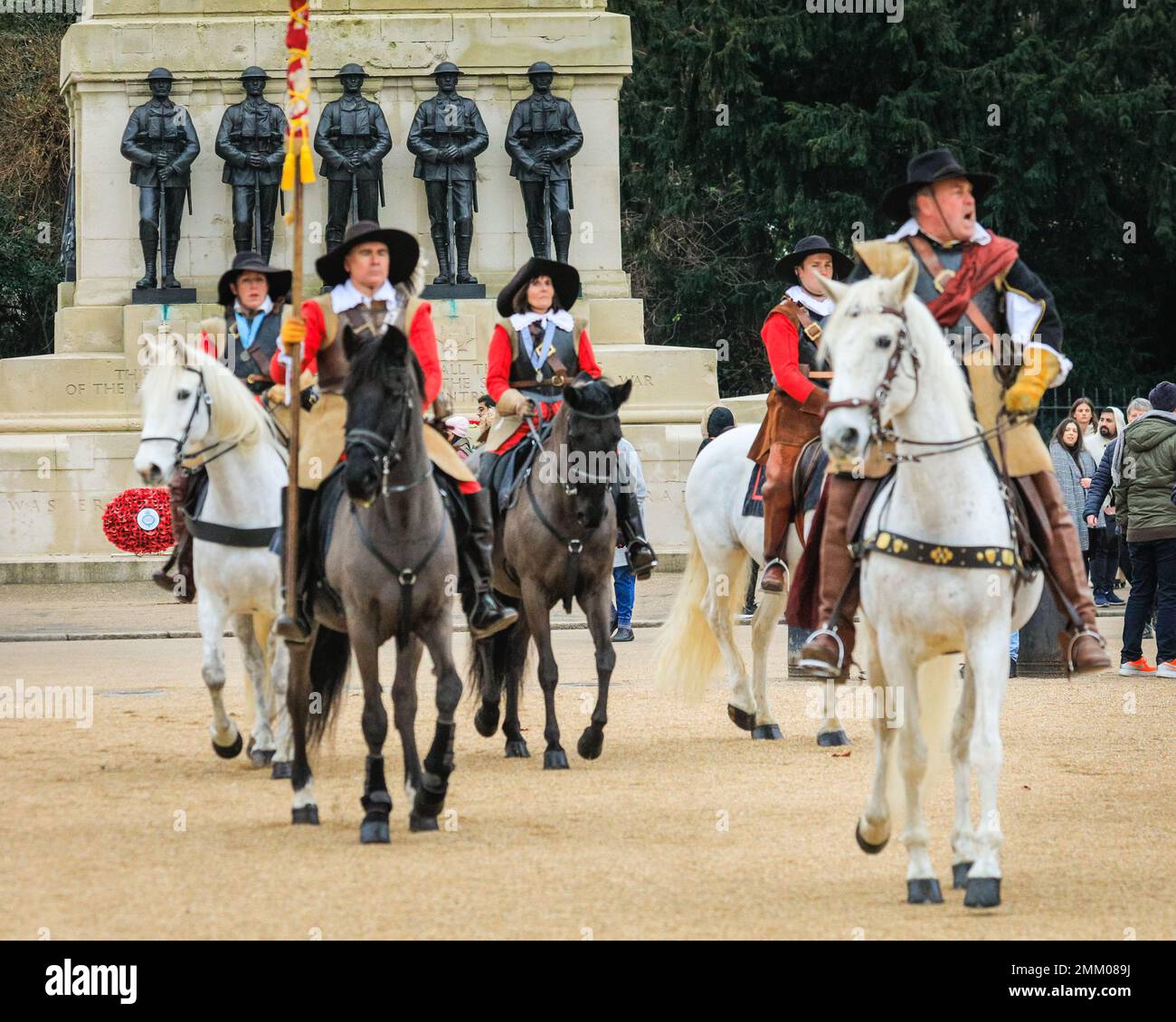 London, UK. 29th Jan, 2023. Volunteers and soldiers of the King's Army ...