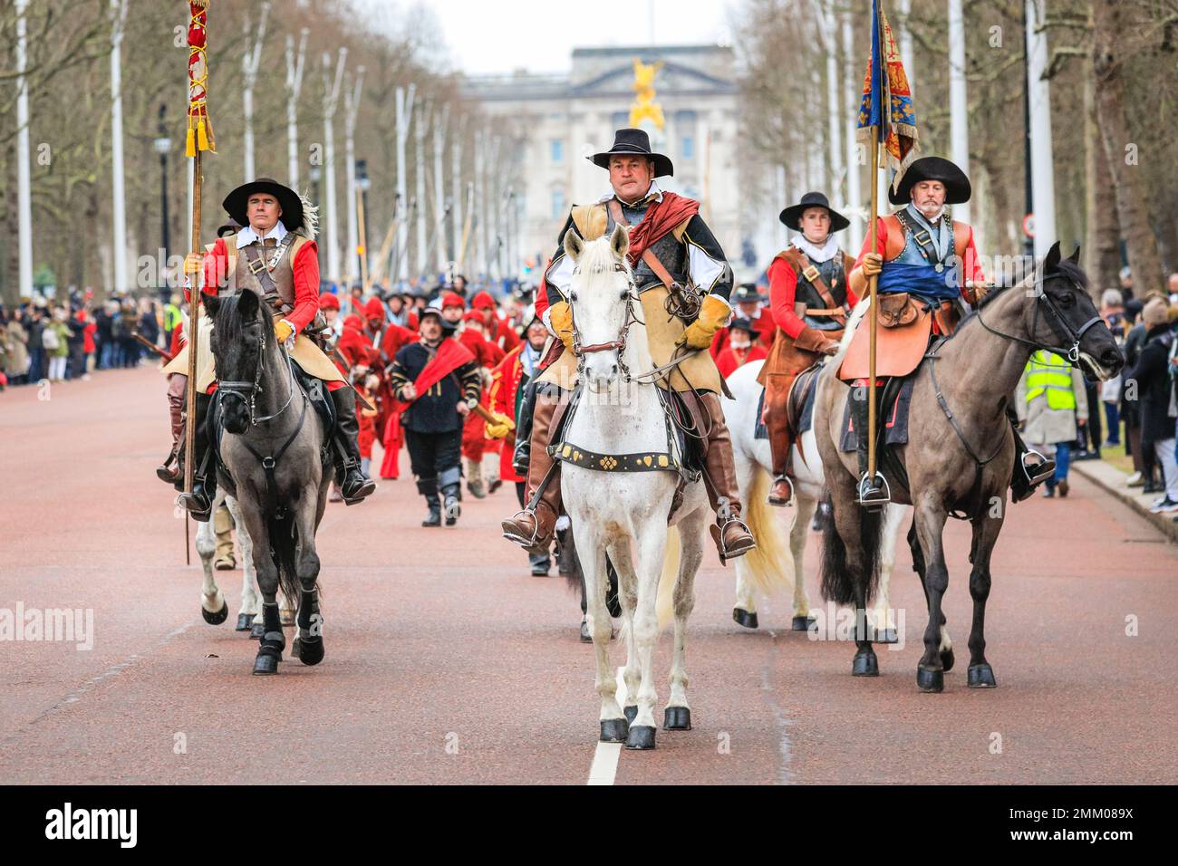 London, UK. 29th Jan, 2023. Volunteers and soldiers of the King's Army ...