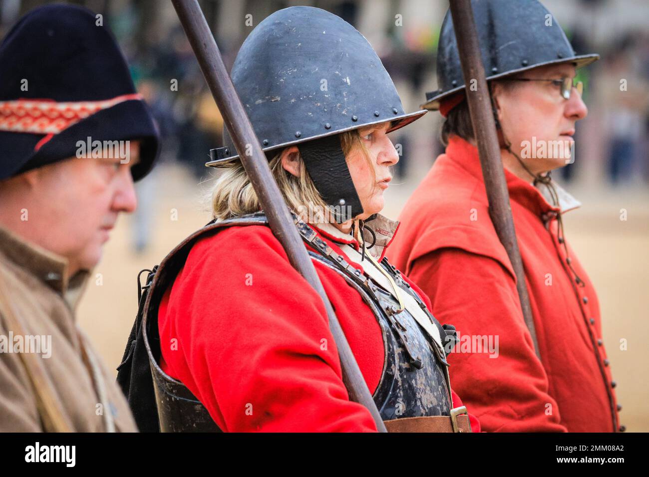London, UK. 29th Jan, 2023. Volunteers and soldiers of the King's Army ...