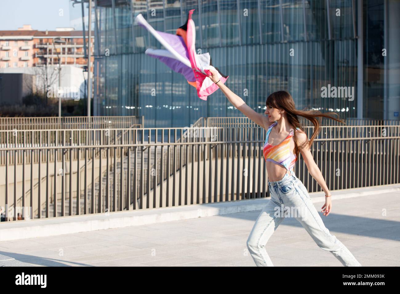 a professional female model and dancer, CityLife, Milan, Italy Stock ...