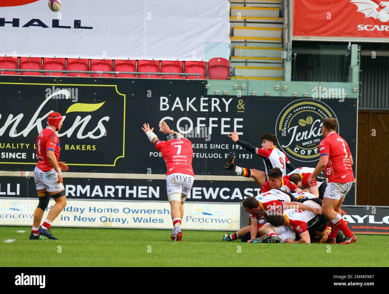Llanelli RFC v Carmarthen Quins RFC Indigo Prem 2023 Stock Photo - Alamy