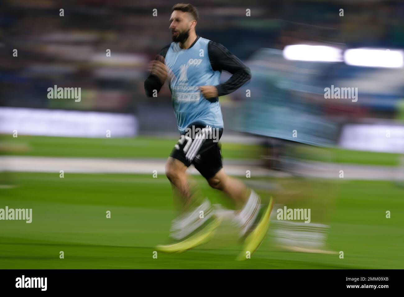 Lucas Pratto of Argentina's River Plate warms up prior to the Copa ...