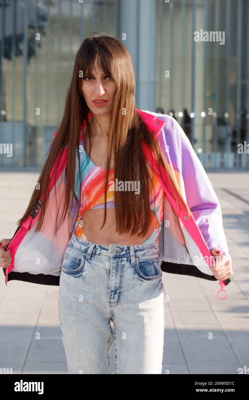 a professional female model and dancer, CityLife, Milan, Italy Stock ...