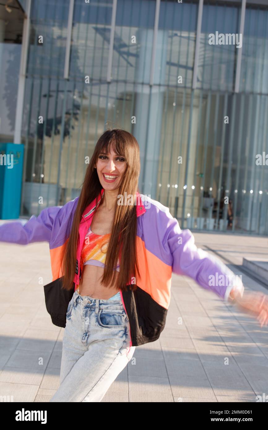 a professional female model and dancer, CityLife, Milan, Italy Stock ...
