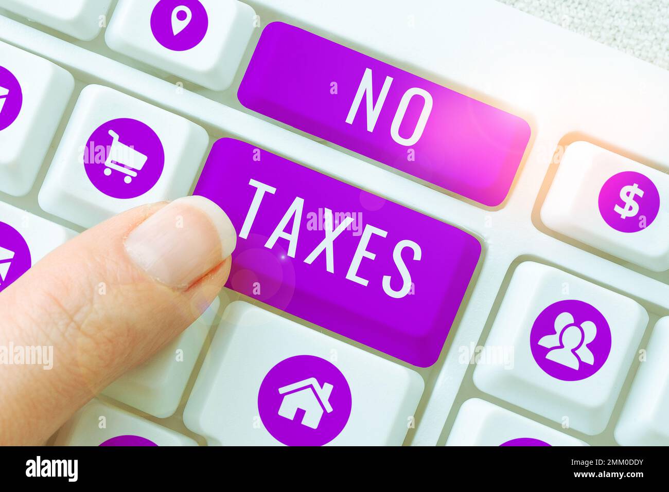 Inspiration showing sign No Taxes. Business overview certain types of ...