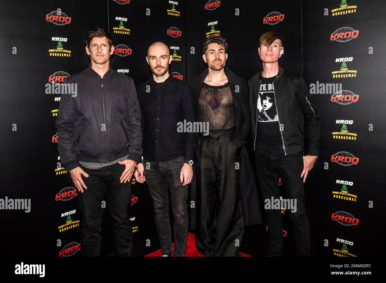 Adam Carson, from left, Hunter Burgan, Davey Havok and Jade Puget pose ...