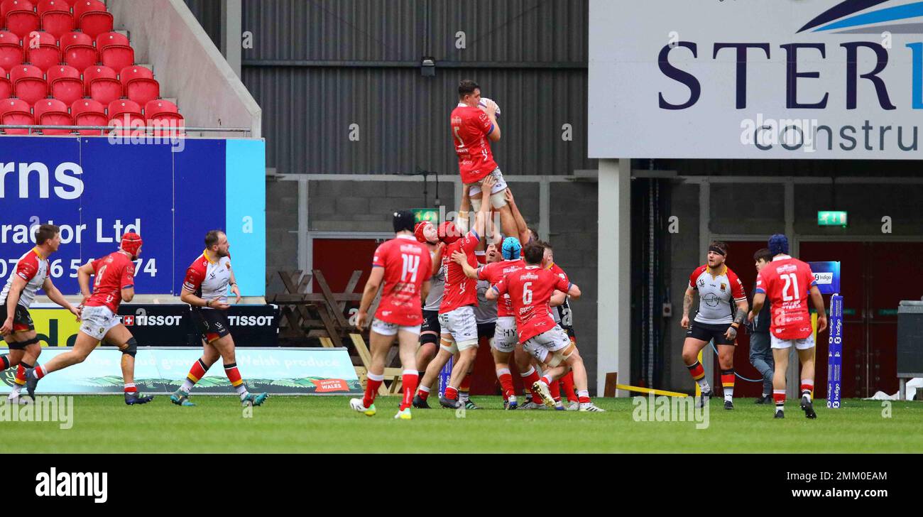Llanelli RFC v Carmarthen Quins RFC Indigo Prem 2023 Stock Photo - Alamy