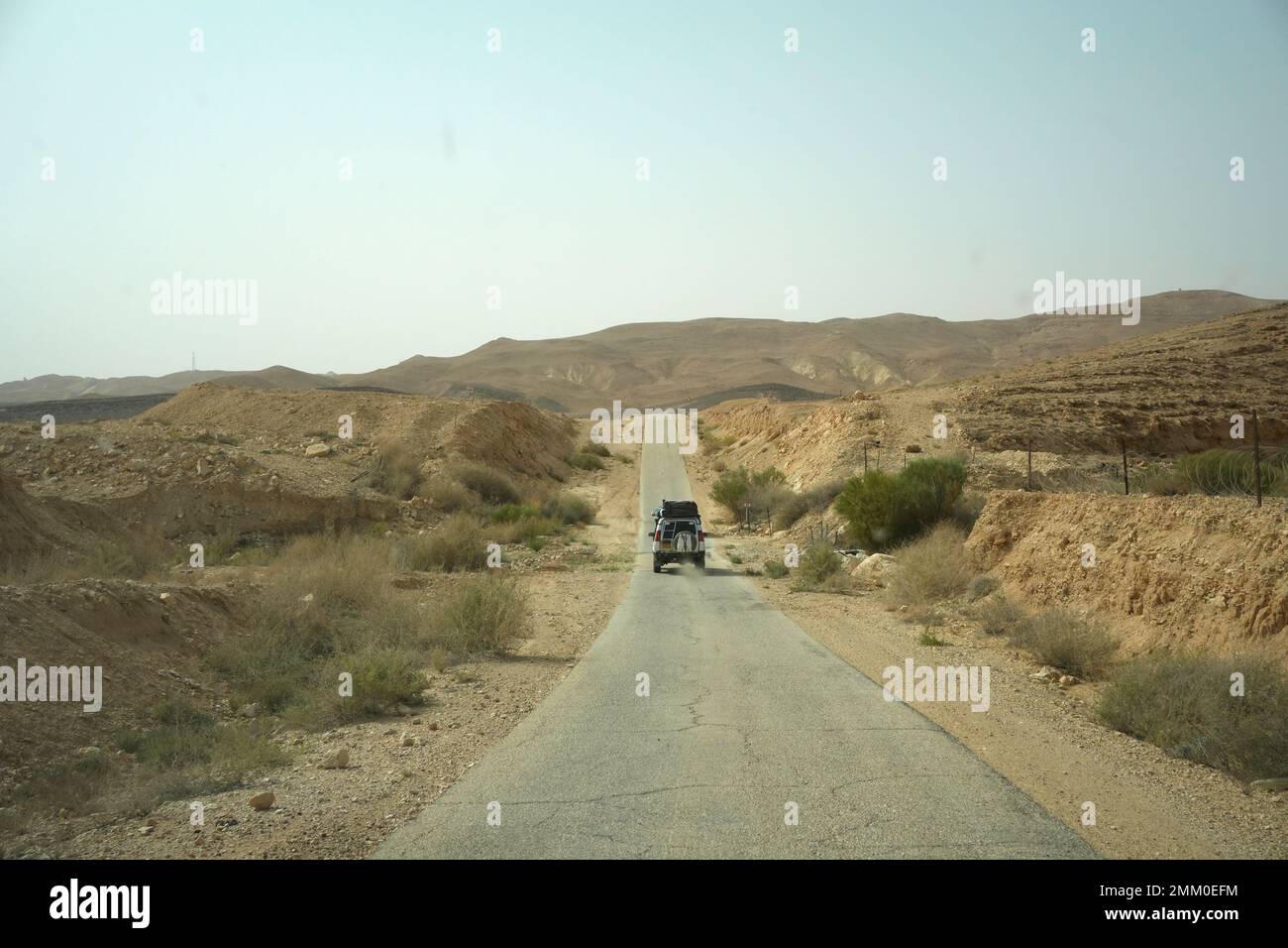 Route 10 along the Egyptian - Israeli border. Looking into Egypt from ...