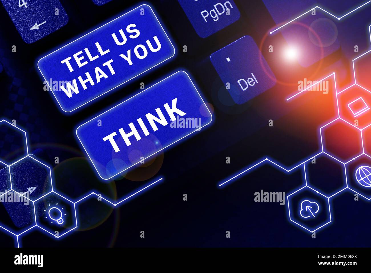 Text sign showing Tell Us What You Think. Business approach Express ...