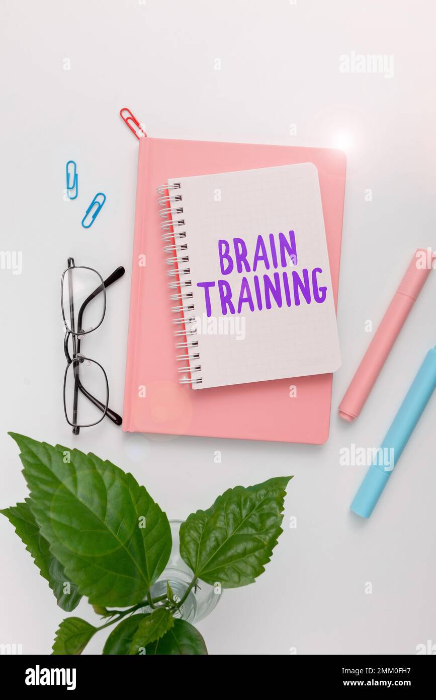 Handwriting text Brain Training. Business overview mental activities to ...