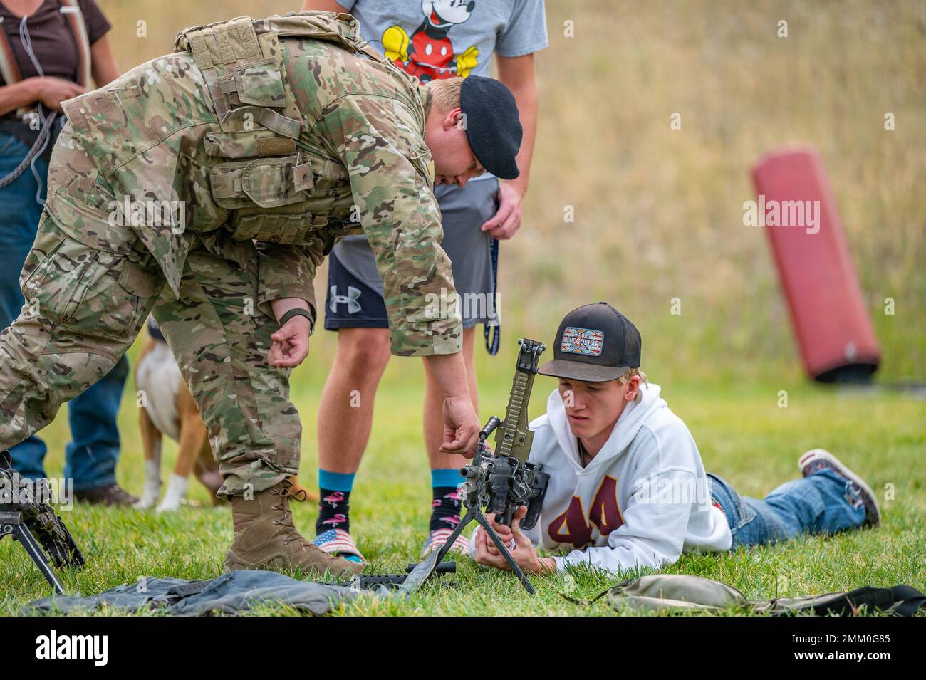 A 341st Security Forces Squadron Airman teaches a Harlowtown high ...