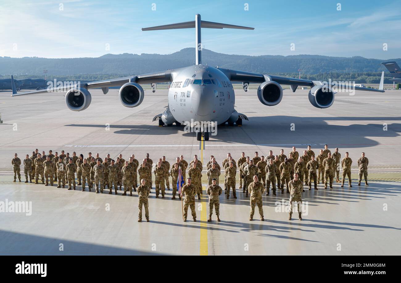 U.S. Air Force Airmen assigned to the 10th Expeditionary Aeromedical ...