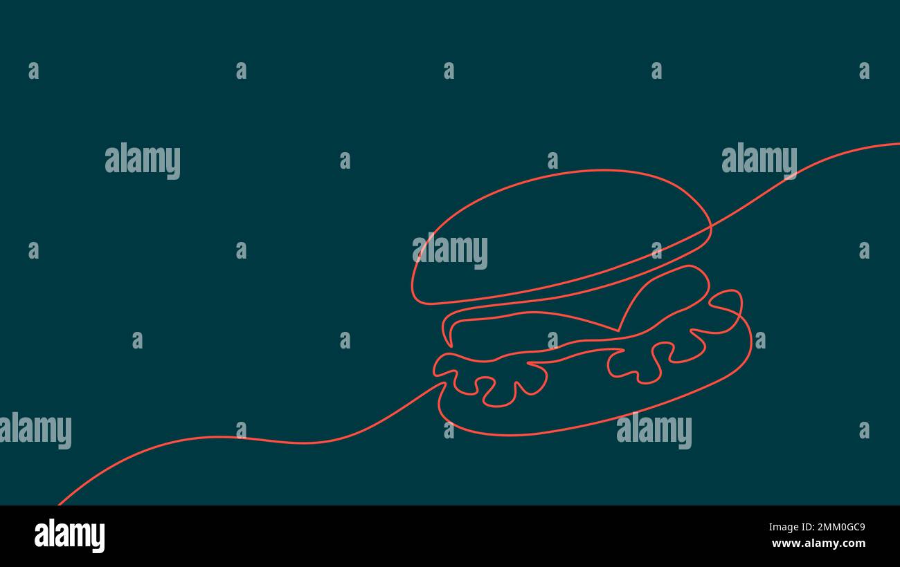 Burger line drawing black and white hi-res stock photography and images ...