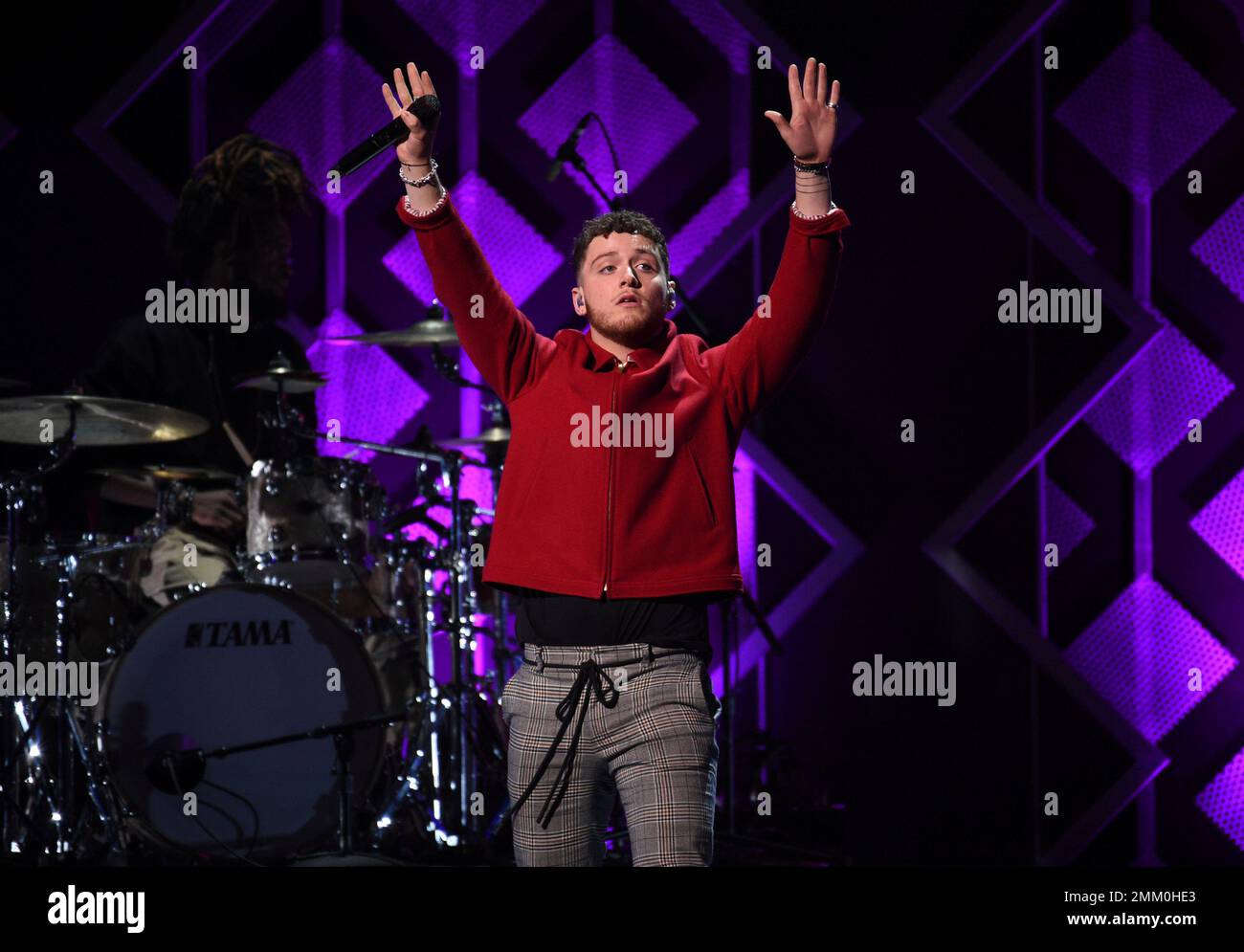Singer Bazzi performs at Z100's iHeartRadio Jingle Ball at Madison ...