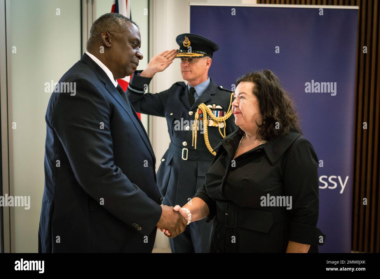 Secretary of Defense Lloyd J. Austin III greets British Ambassador to ...