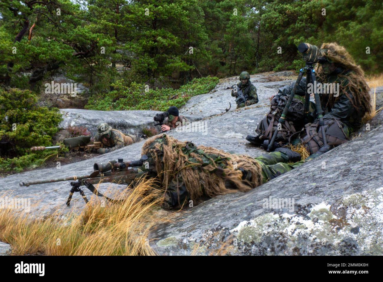 Swedish Marines with Coastal Ranger Reconnaissance platoon, 2d Swedish ...