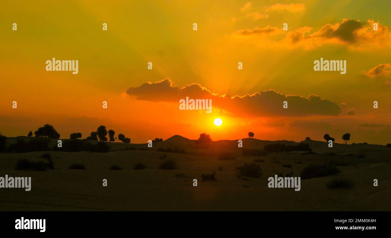 Desert landscape and touring United Arab Emirates Stock Photo - Alamy