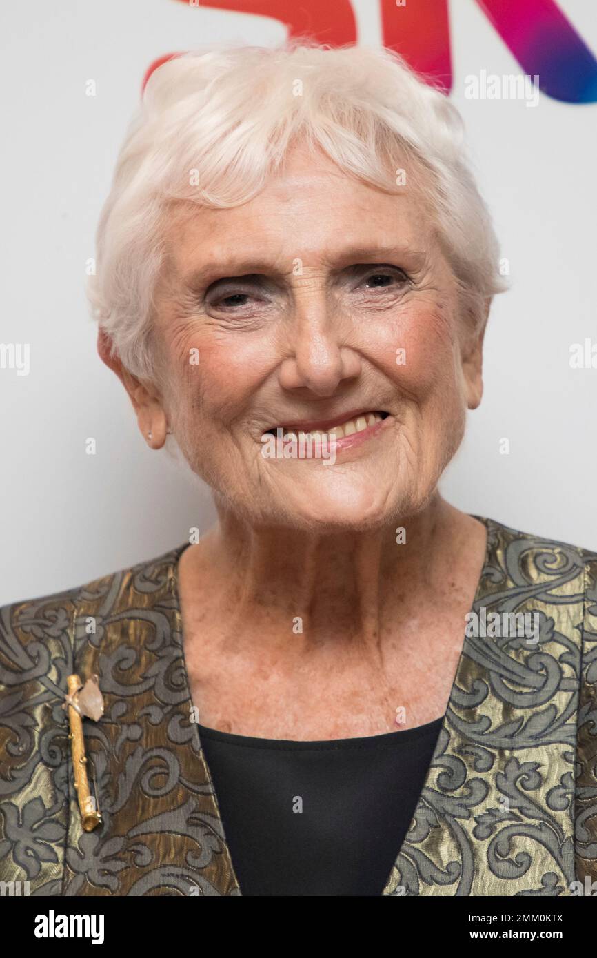 Producer Beryl Vertue poses for photographers upon arrival at the Women ...