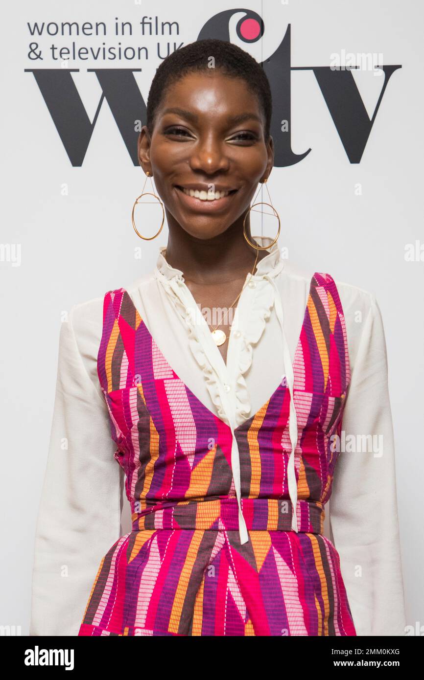 Actress Michaela Coel poses for photographers upon arrival at the Women ...