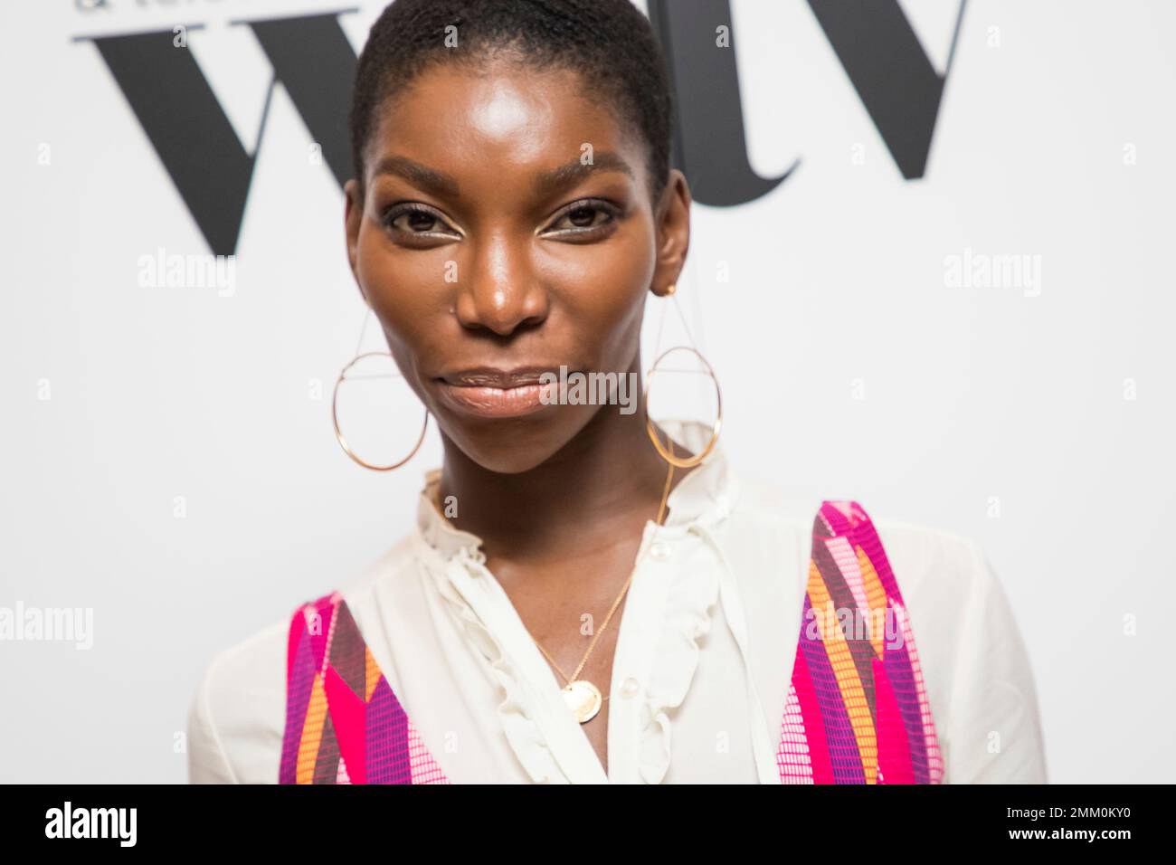 Actress Michaela Coel poses for photographers upon arrival at the Women ...
