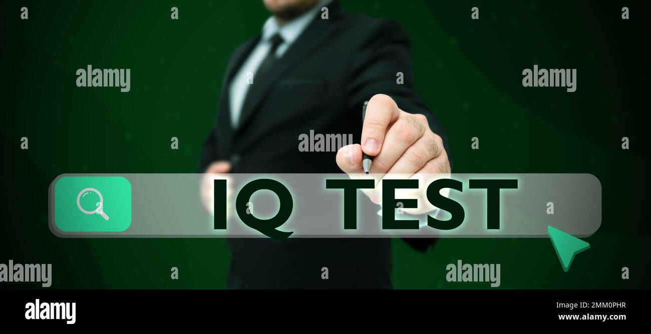 Text showing inspiration Iq Test. Word for attempt to measure your ... Text showing inspiration Iq Test. Word for attempt to measure your ...
