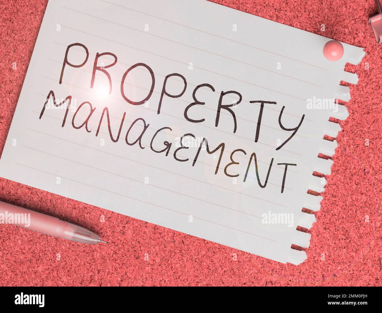 Handwriting text Property Management. Business approach Overseeing of ...