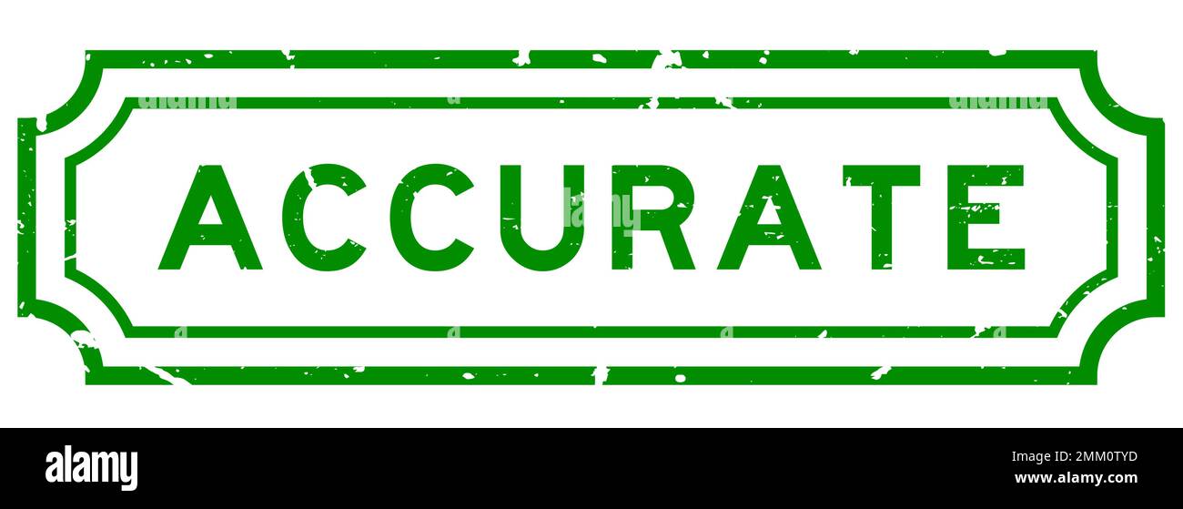 Grunge green accurate word rubber seal stamp on white background Stock Vector Image & Art - Alamy