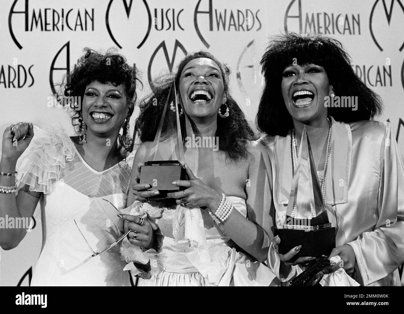 The Pointer Sisters, June, left, Anita, center and Ruth, are all smiles ...