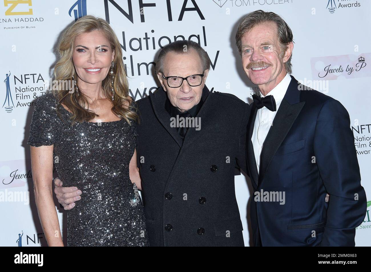 Shawn King, from left, Larry King and William H. Macy attend the 2018 ...