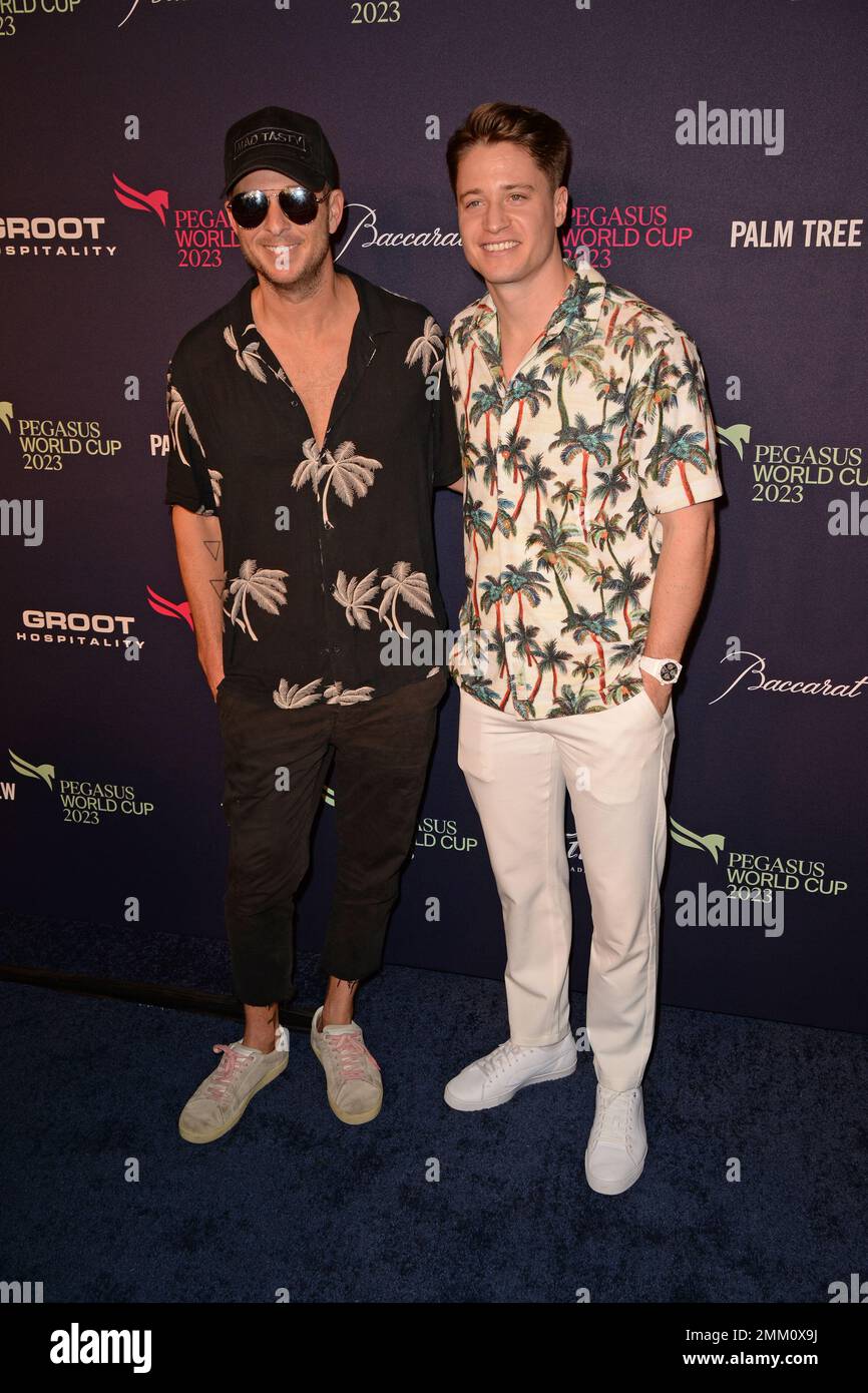 HALLANDALE BEACH FL - JANUARY 28: Ryan Tedder and Kygo attend the 2023 ...