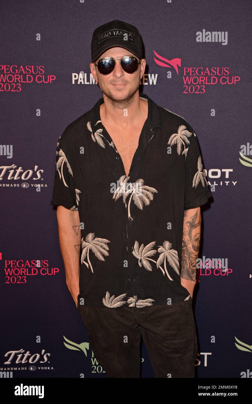 Hallandale Beach FL, USA. 28th Jan, 2023. Ryan Tedder attends the 2023 Pegasus World Cup ...