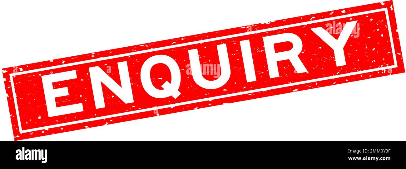 Grunge red enquiry word square rubber seal stamp on white background Stock Vector Image & Art ...