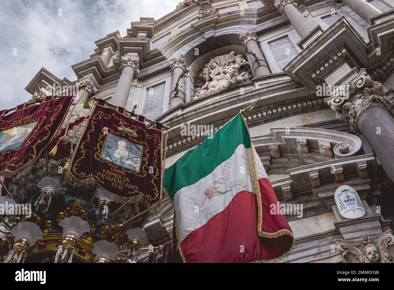 Catania, Sicily, Italy - 01-29-2023 - The preparations for the Feast of ...
