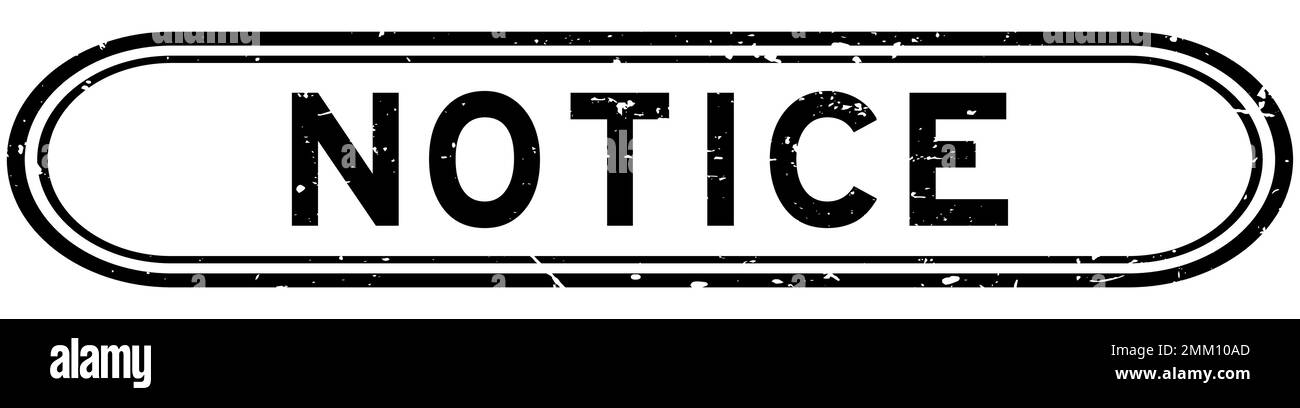 Grunge black notice word rubber seal stamp on white background Stock ...
