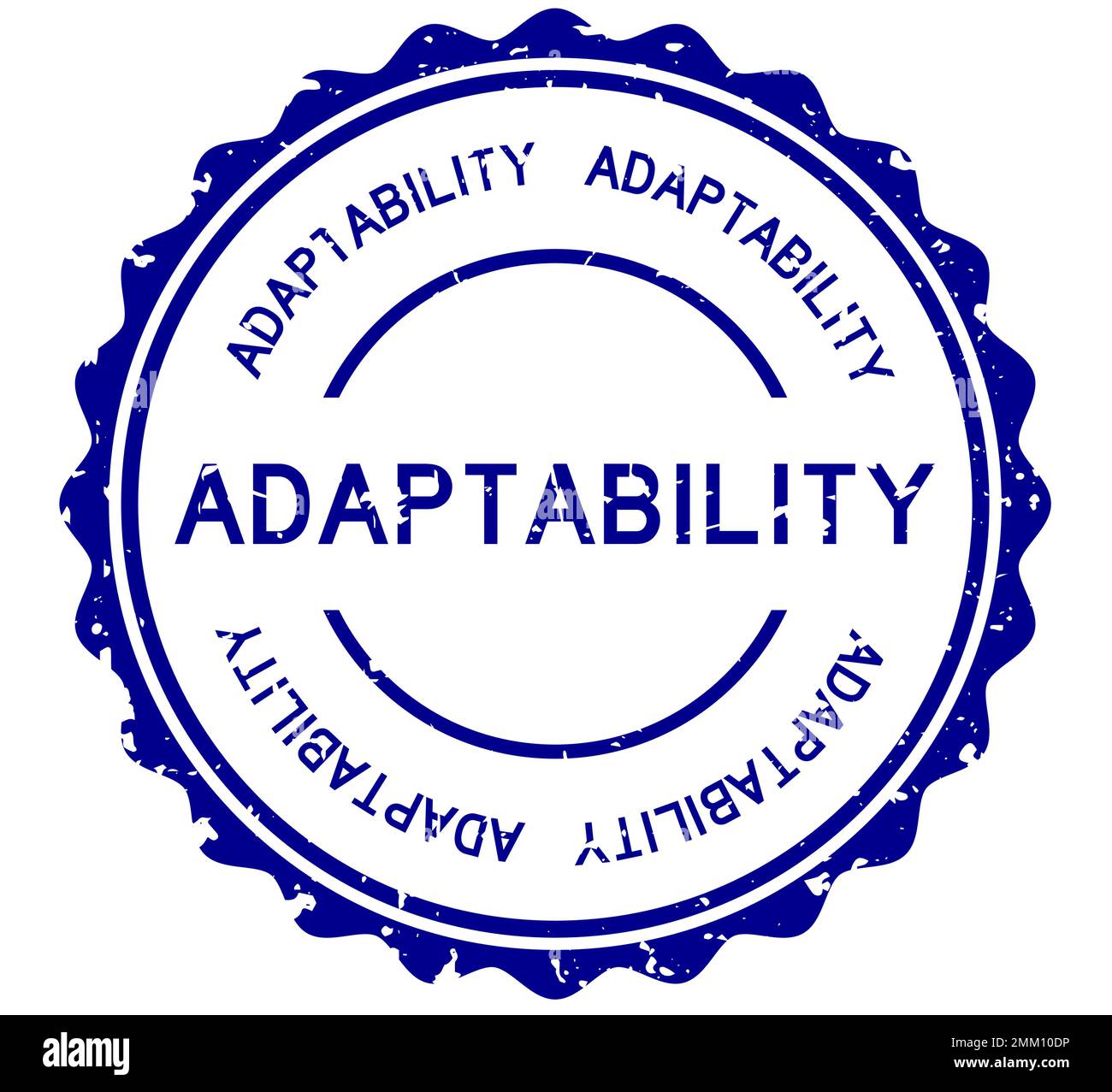 Grunge blue adaptability word round rubber seal stamp on white background Stock Vector Image ...