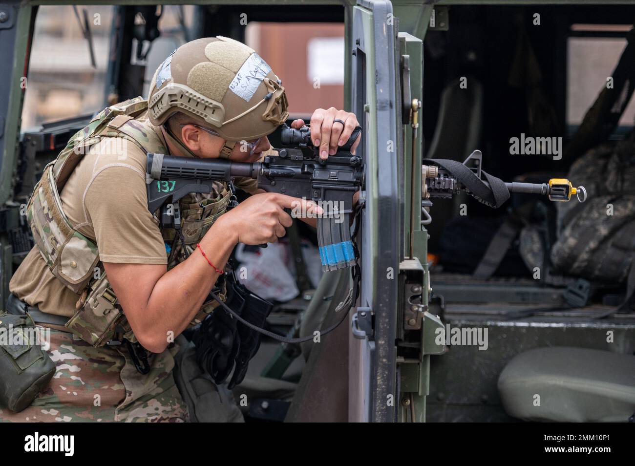 U.S. Air Force Senior Airman Justin Capulong, 51st Security Forces ...
