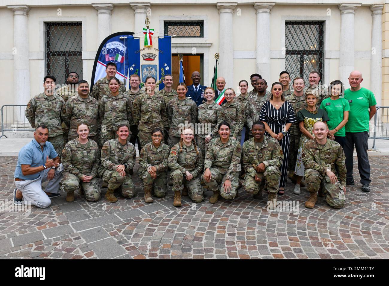 U.S. Air Force Airmen from Aviano Air Base and other members of the ...
