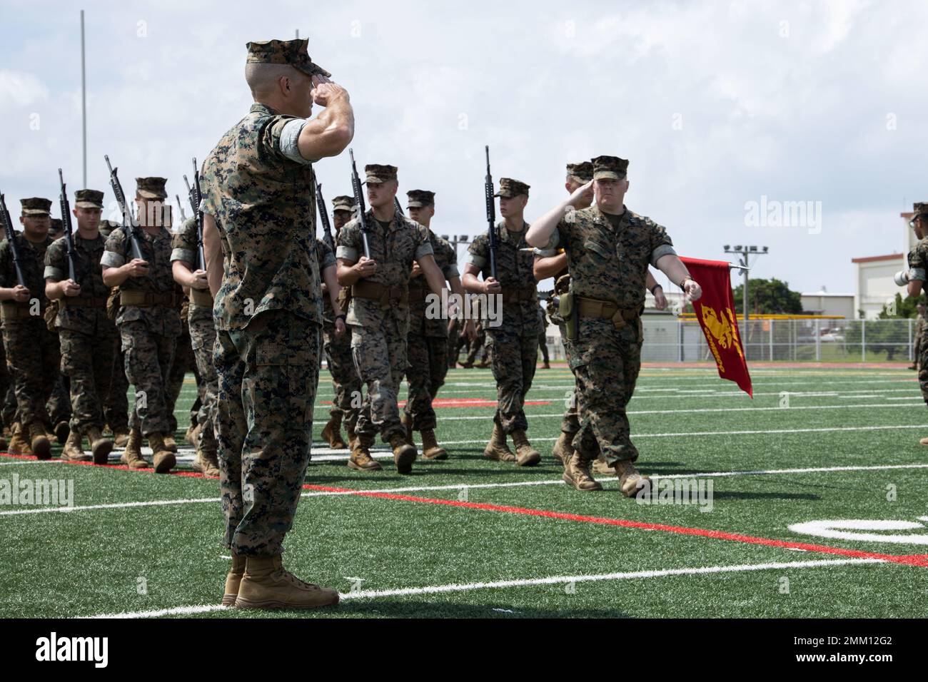 U.S. Marines with 3d Marine Division conduct a rehearsal for a battle ...