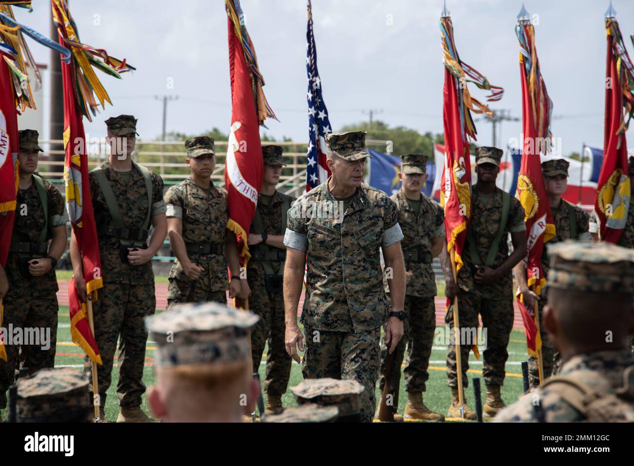 U.S. Marine Corps Maj. Gen. Jay M. Bargeron addresses Marines of 3d ...