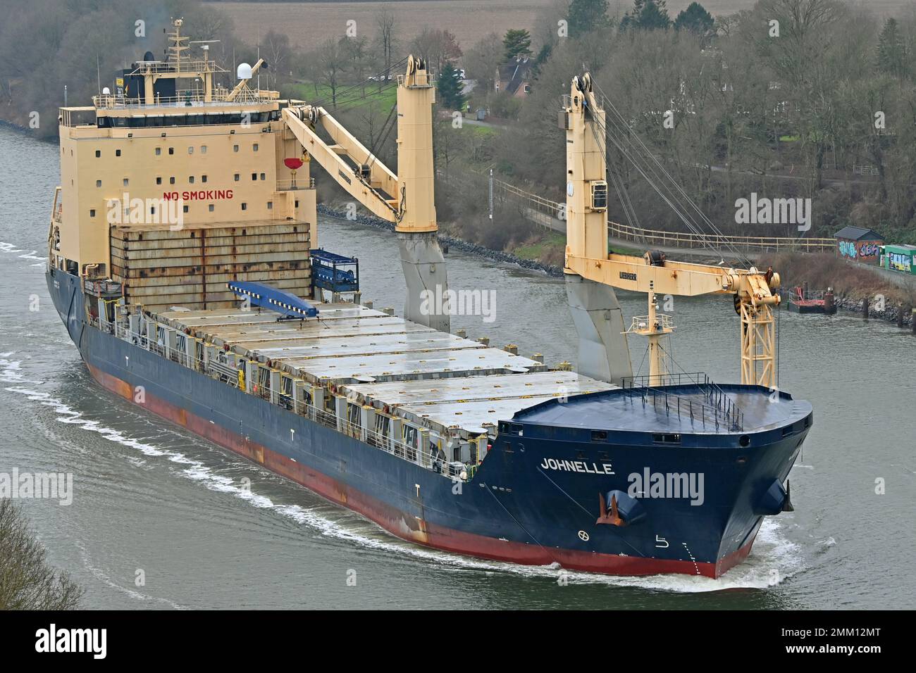 General Cargo Ship JOHNELLE passing the Kiel Canal Stock Photo - Alamy