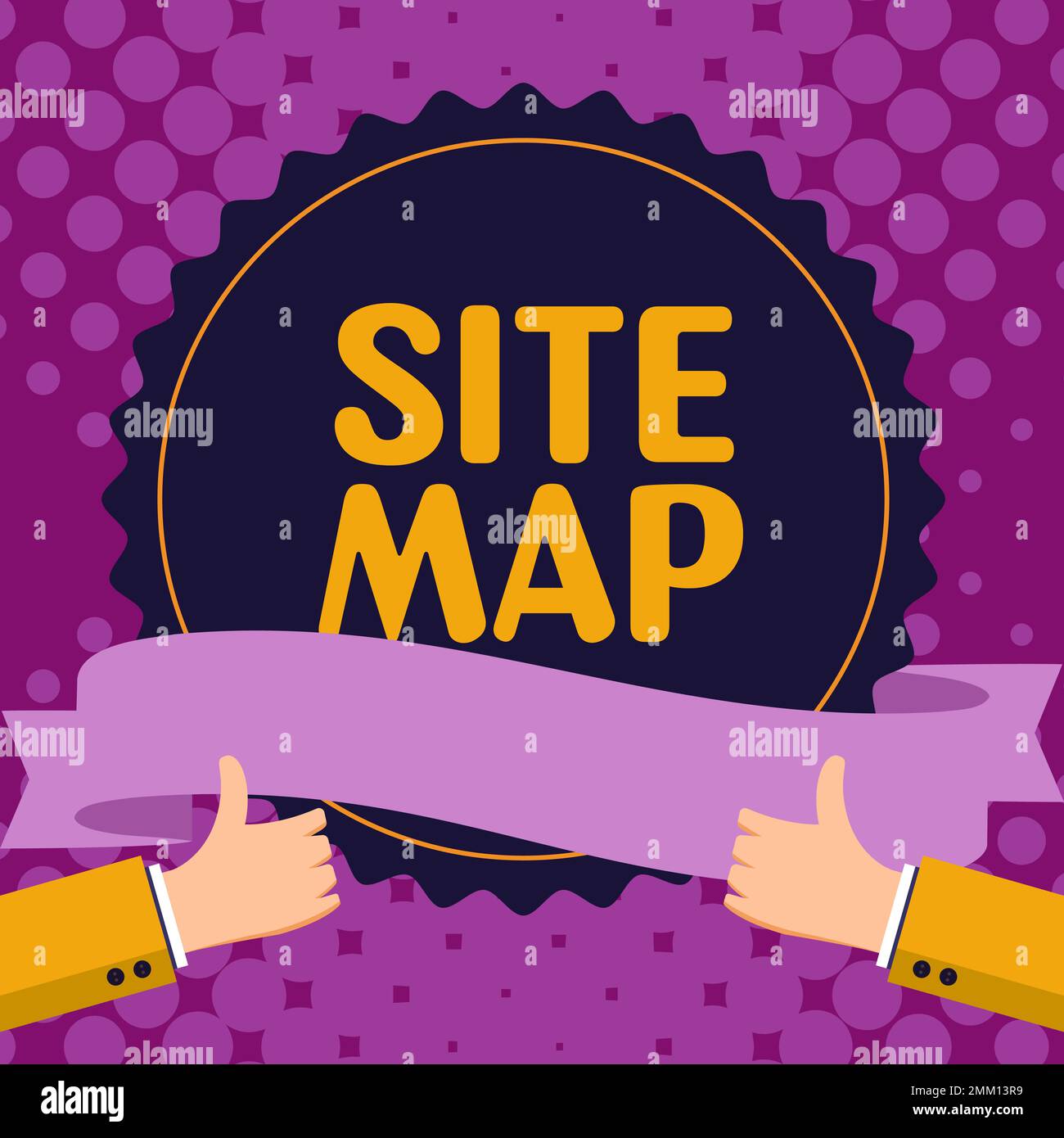 Sign displaying Site Map. Business showcase designed to help both users ...