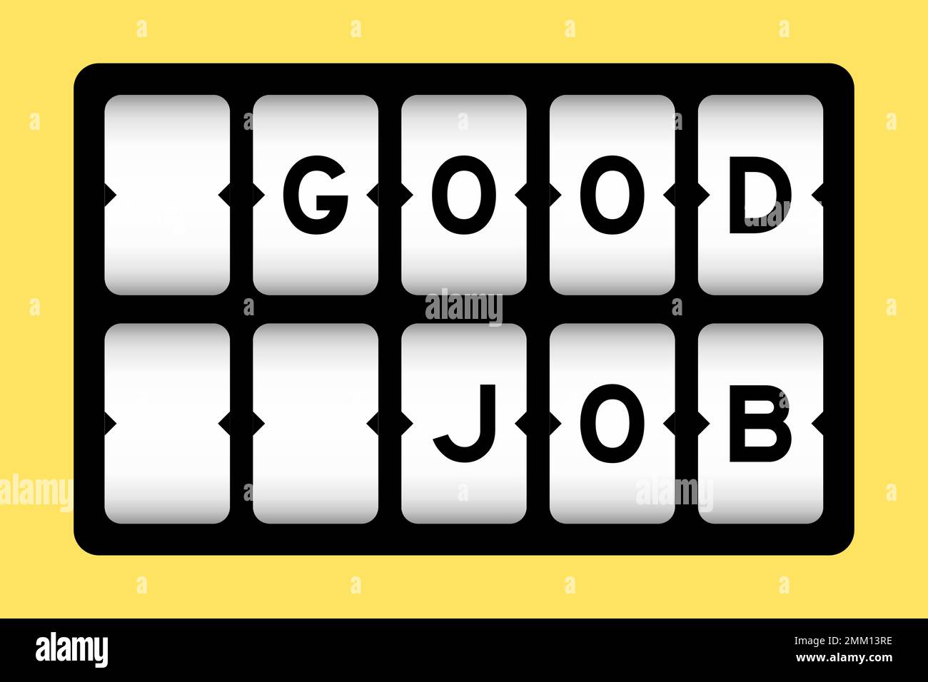 Black color in word good job on slot banner with yellow color ...